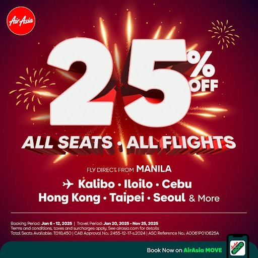 Save Big in 2025 with AirAsia Philippines 25% Off All Seats and Flights ...