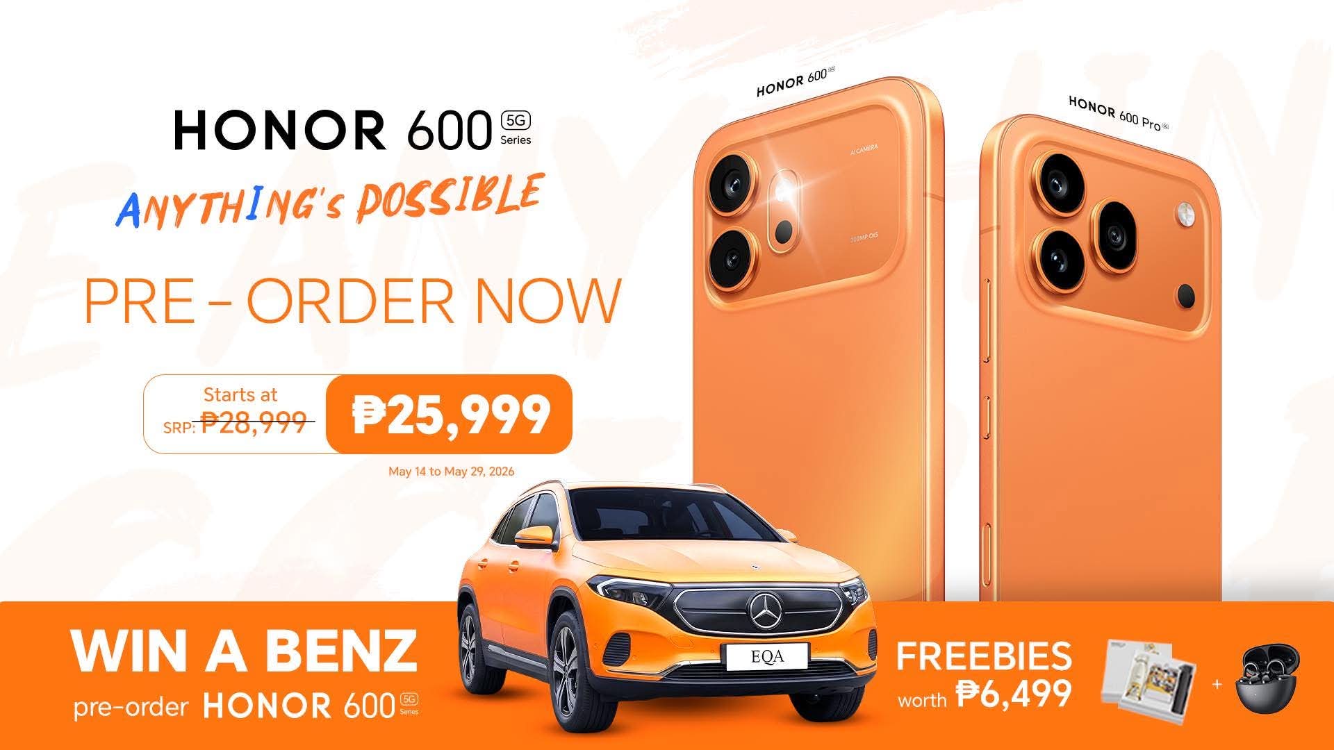 Pre-order the new HONOR 600 Series from just ₱25,999 and drive home a ...